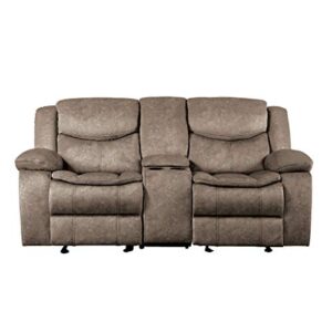 Homelegance Bastrop 79" Reclining Loveseat (Manual) Brown