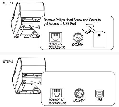 EPSON TM-T88V-330 Thermal Receipt Printer (USB and Ethernet) Power Supply Included (Renewed)