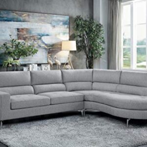 Homelegance 103" Sectional Sofa with Chaise End, Gray