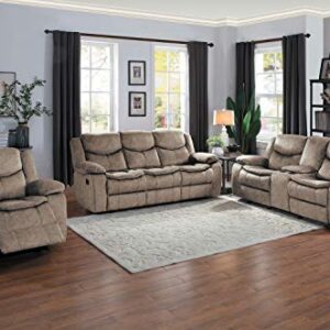 Homelegance Bastrop 79" Reclining Loveseat (Manual) Brown