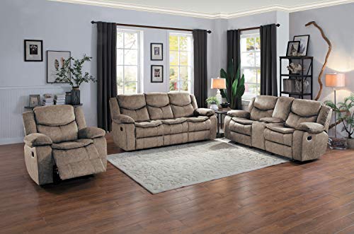 Homelegance Bastrop 79" Reclining Loveseat (Manual) Brown