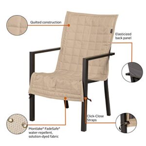 Classic Accessories Montlake Water-Resistant 45 Inch Patio Chair Slipcover, Antique Beige, Patio Furniture Covers