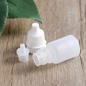 25Pcs 3ml Mini Empty Refillable Clear Plastic Dropper Bottles Portable Soft Squeezable Eye Liquid Storage Container with Plug and Screw Cap​