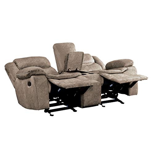 Homelegance Bastrop 79" Reclining Loveseat (Manual) Brown