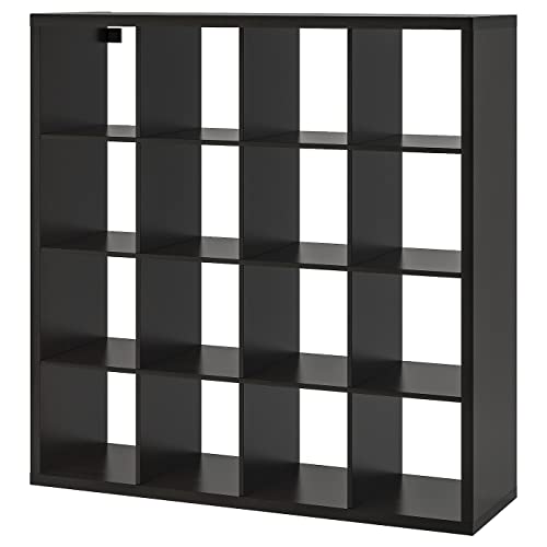 Ikea ' New KALLAX Shelf Unit, Black-Brown (Black, 57 7/8x57 7/8 ")