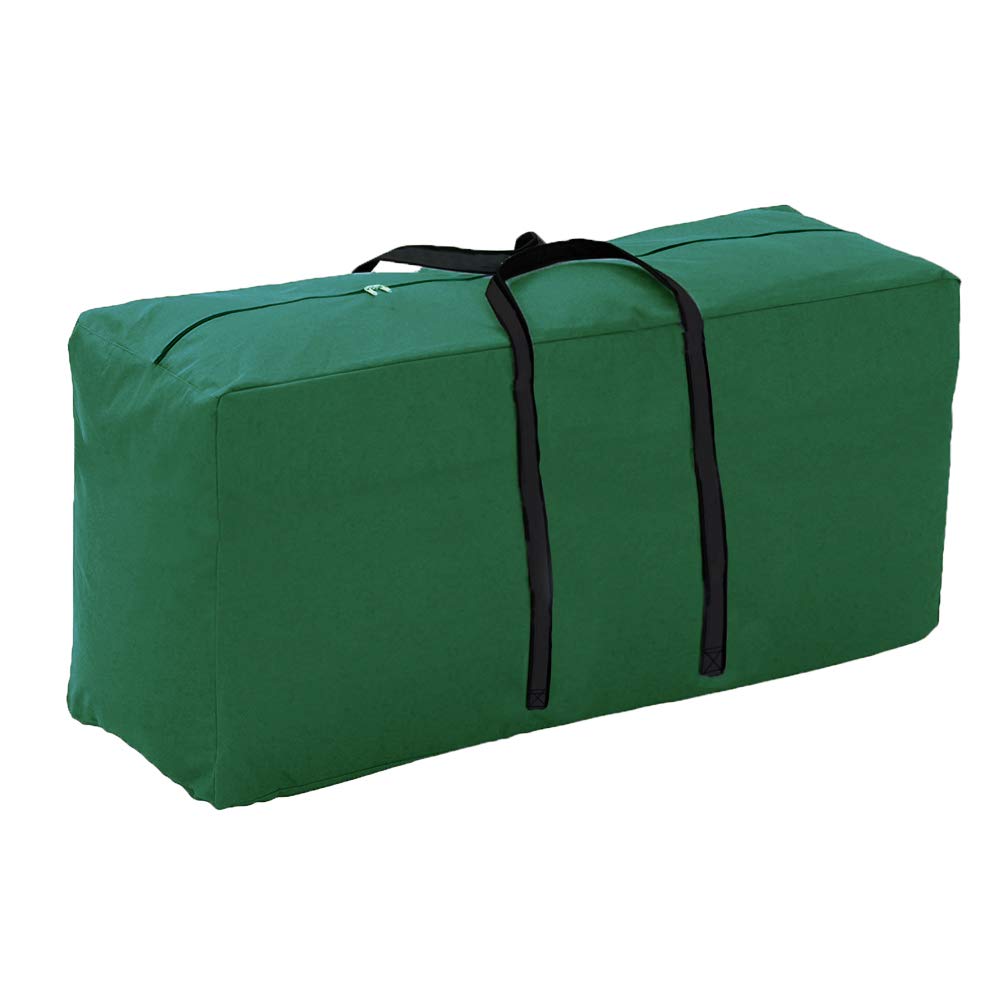 Linkool Outdoor Patio Furniture Seat Cushions/Cover Storage Bag with Strong Zipper and Handles 45.6 x 18.5 x 20 Inches Green Waterproof