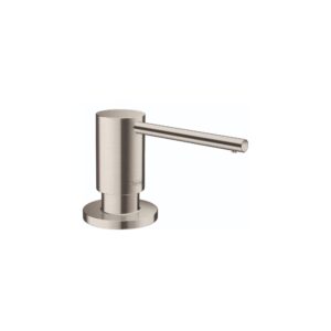 hansgrohe bath and kitchen sinksoap, focus 3-inch, steel optic, 40438801 soap dispenser