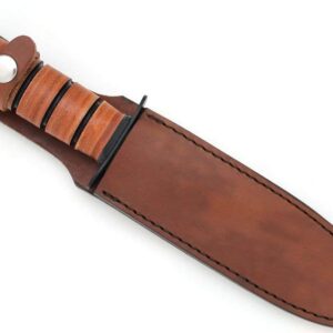 Snake Eye Tactical Full Size KA-BAR Style Genuine Leather Sheath (Brown 8")