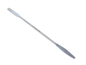 a2z-de003 stainless steel double ended micro lab spatula sampler, round & tapered arrow end, 7" length