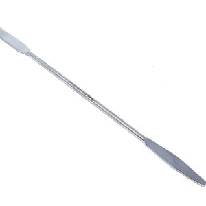 A2Z-DE003 Stainless Steel Double Ended Micro Lab Spatula Sampler, Round & Tapered Arrow End, 7" Length