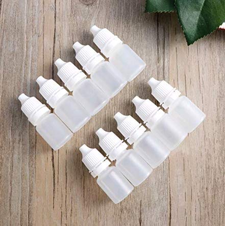 25Pcs 3ml Mini Empty Refillable Clear Plastic Dropper Bottles Portable Soft Squeezable Eye Liquid Storage Container with Plug and Screw Cap​