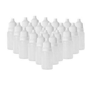 25pcs 3ml mini empty refillable clear plastic dropper bottles portable soft squeezable eye liquid storage container with plug and screw cap​