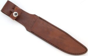 snake eye tactical full size ka-bar style genuine leather sheath (brown 8")