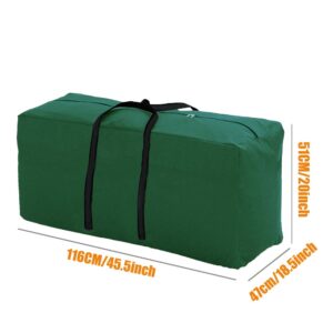 Linkool Outdoor Patio Furniture Seat Cushions/Cover Storage Bag with Strong Zipper and Handles 45.6 x 18.5 x 20 Inches Green Waterproof