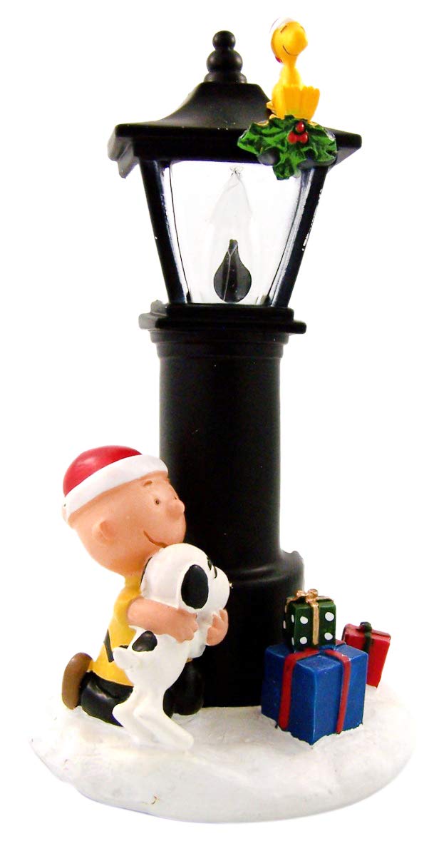 Roman The Peanuts Charlie Brown and Snoopy Flicker Night Light, 8 1/4 Inch