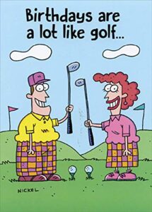 birthdays are like golf - oatmeal studios funny/humorous birthday card