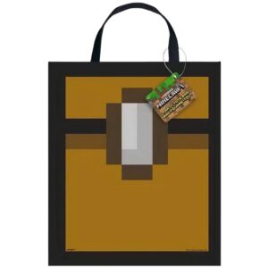 minecraft adventure tote bag - 13" x 11" (pack of 1) - durable & stylish perfect for gamers, fun, and everyday use