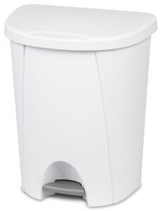 sterilite 1094 - 6.6gal 25 liter wht step can