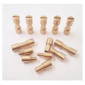 5Afashion EDC Knife Fasteners Rivets,Knifemakers Corby Screws,DIY knife handle stud - 10 sets (brass, 0.27")