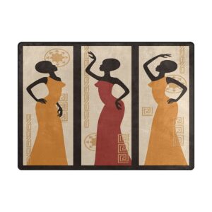 ALAZA Beautiful African American Aztec Tribal Ethnic Women Vintage Area Rug Rugs for Living Room Bedroom 7' x 5'