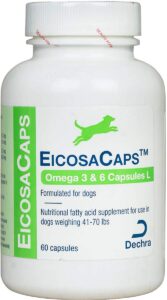 dechra eicosacaps omega 3 & 6 capsules for dogs 41-70 lb 60 count