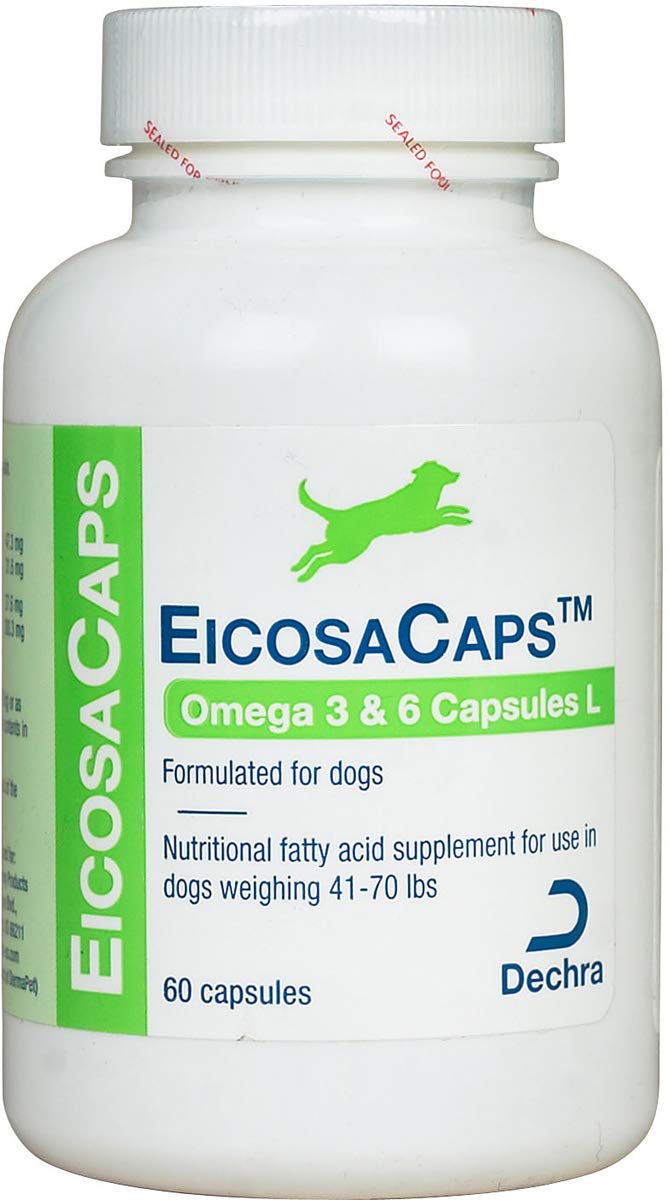 Dechra EicosaCaps Omega 3 & 6 Capsules for Dogs 41-70 lb 60 Count