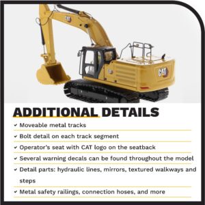 Diecast Masters 1:50 Caterpillar 336 Next Generation Hydraulic Excavator | High Line Series Cat Trucks & Construction Equipment | 1:50 Scale Model Diecast Collectible | Diecast Masters Model 85586