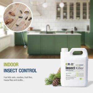 Ecovenger ER-22 by EcoRaider Professional Grade Insect Killer Concentrate 1 GL, for Bed Bugs, 100% Efficacy, Extended Residual, Green and Non-Toxic