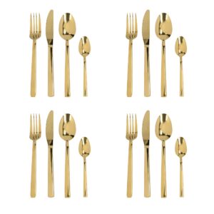 mikasa diseno gold cutlery set, 16 pieces