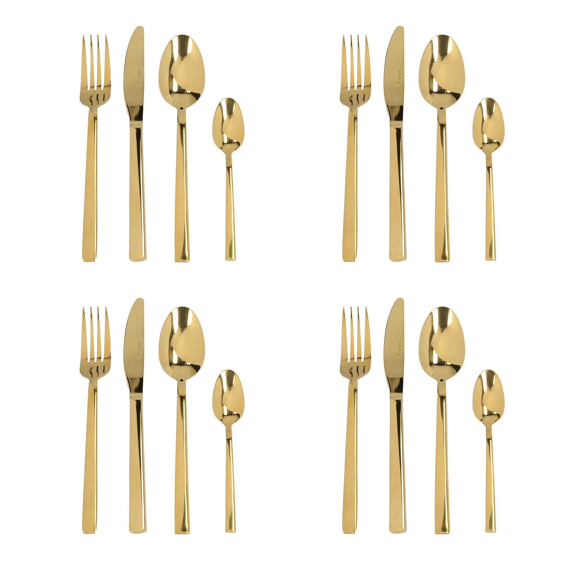 MIKASA Diseno Gold Cutlery Set, 16 Pieces