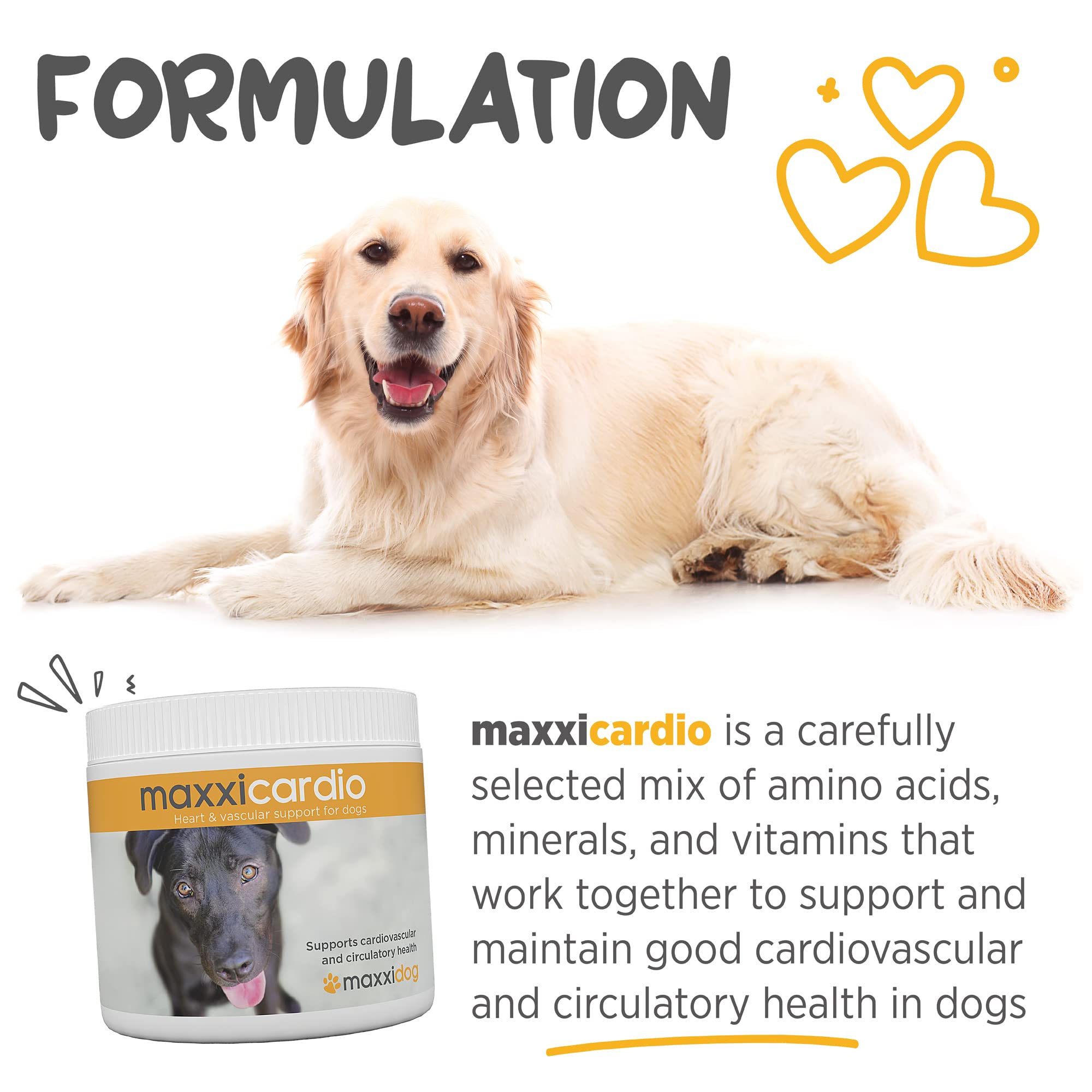 maxxipaws maxxicardio Heart & Cardiovascular Powder Supplement for Dogs, 5.3oz