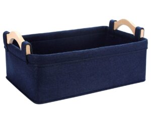 basket small storage baskets little basket felt soft fabric basket storage bins for books magazines newspapers shelves storage basket collapsible storage basket navy blue basket storage containers