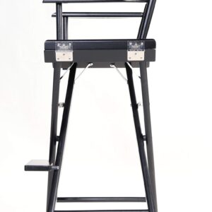 Filmcraft Professional Grade Tall Director's Chair (30", Black Finish, Black Canvas)