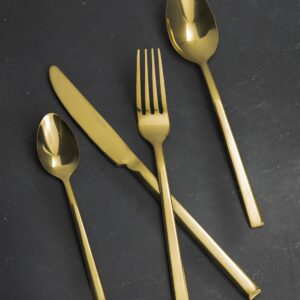 MIKASA Diseno Gold Cutlery Set, 16 Pieces