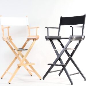 Filmcraft Professional Grade Tall Director's Chair (30", Black Finish, Black Canvas)