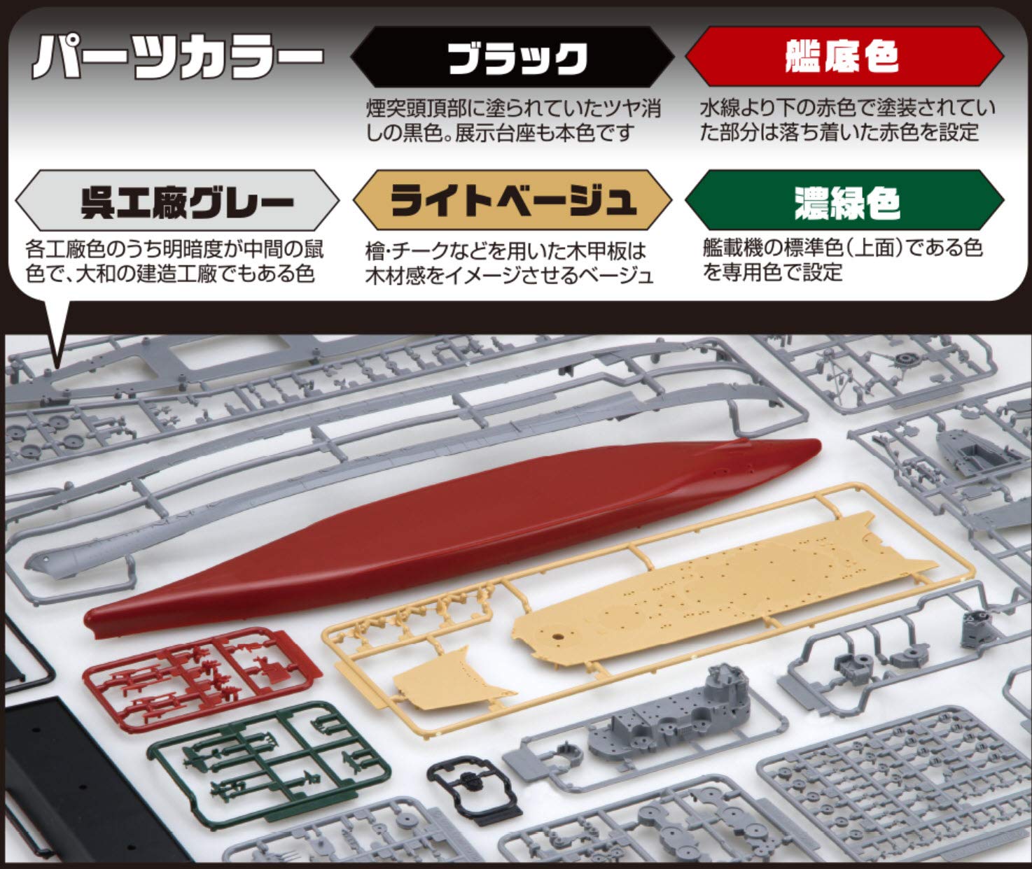 Fujimi Model 1/700 Ship Next Series No.1 Japanese Navy Battleship Yamato (New Exhibition Base Specification), Color Coded, Plastic Model Ship NX1