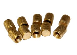 enviro-safe r12 r22 r502 brass 1/4" service port caps gnarled head 10 pack #3409