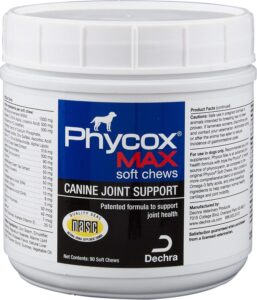 dechra 192959807691 phycox max canine joint support soft chews 90 count