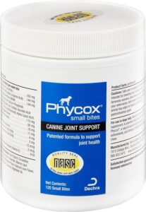 dechra 192959807622 phycox canine joint support small bites 120 count