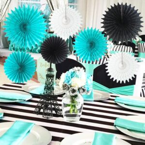 Teal Graduation Party Decorations/Turquoise Teal Black Graduation Decorations 2024/Turquoise Birthday Decorations/Bridal Shower Decorations White Black/Moustache Birthday Little Man Decorations