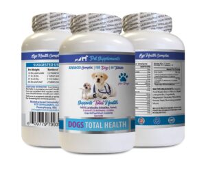 pet supplements dog joint supplement chews - dog total health complex - eye teeth hair joint support - advanced - dog vitamin b12-1 bottle (60 tablets)