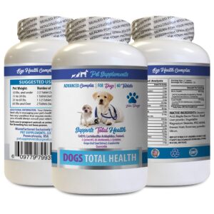 PET SUPPLEMENTS Dog Joint Supplement Chews - Dog Total Health Complex - Eye Teeth Hair Joint Support - Advanced - Dog Vitamin b12-1 Bottle (60 Tablets)