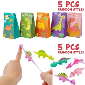 Dinosaur Party Favors, Party Favor Bags, Kids Dinosaur Birthday Party Supplies, Pop Toy, Slap Bracelets, Rings, Tattoos Stickers for Dinosaur Pinata, Graduation Gifts, Goodie Bag