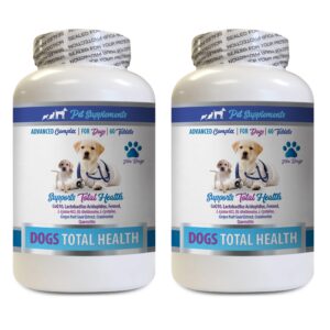 PET SUPPLEMENTS Hip and Joint for Dogs Soft Chews - Dog Total Health Complex - Eye Teeth Hair Joint Support - Advanced - Dogs Vitamins for Hair - 2 Bottles (120 Tablets)