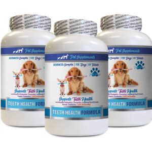 PET SUPPLEMENTS Dog Bad Breath Products - Dog Teeth Health Formula - Advanced Support Complex - Overall Health - coq10 for Dogs chewable - 3 Bottles (180 Tablets)