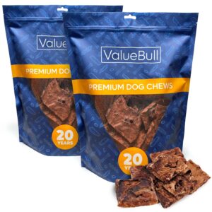 valuebull lamb lung wafers for dogs, premium 4 lb - all natural treat, soft & chewy, single ingredient