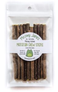 meowy janes matatabi chew sticks - an all natural silvervine cat toy and cat treat - catnip alternative