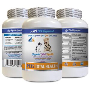 cat Skin and Itch Relief - Pets Total Health Support - for Dogs and Cats - Healthy Joints Eyes Teeth Hair Skin - cat Skin and Itch Relief - 1 Bottle (60 Tablets)