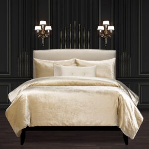 overstock f scott fitzgerald golden hours luxury duvet cover and insert set queen 6 piece