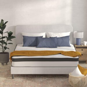 Flash Furniture Capri Comfortable Sleep 12" Hybrid Pocket Spring and Foam Mattress in a Box, Foam Pocket Spring Hybrid Mattress, Pressure Relief, King